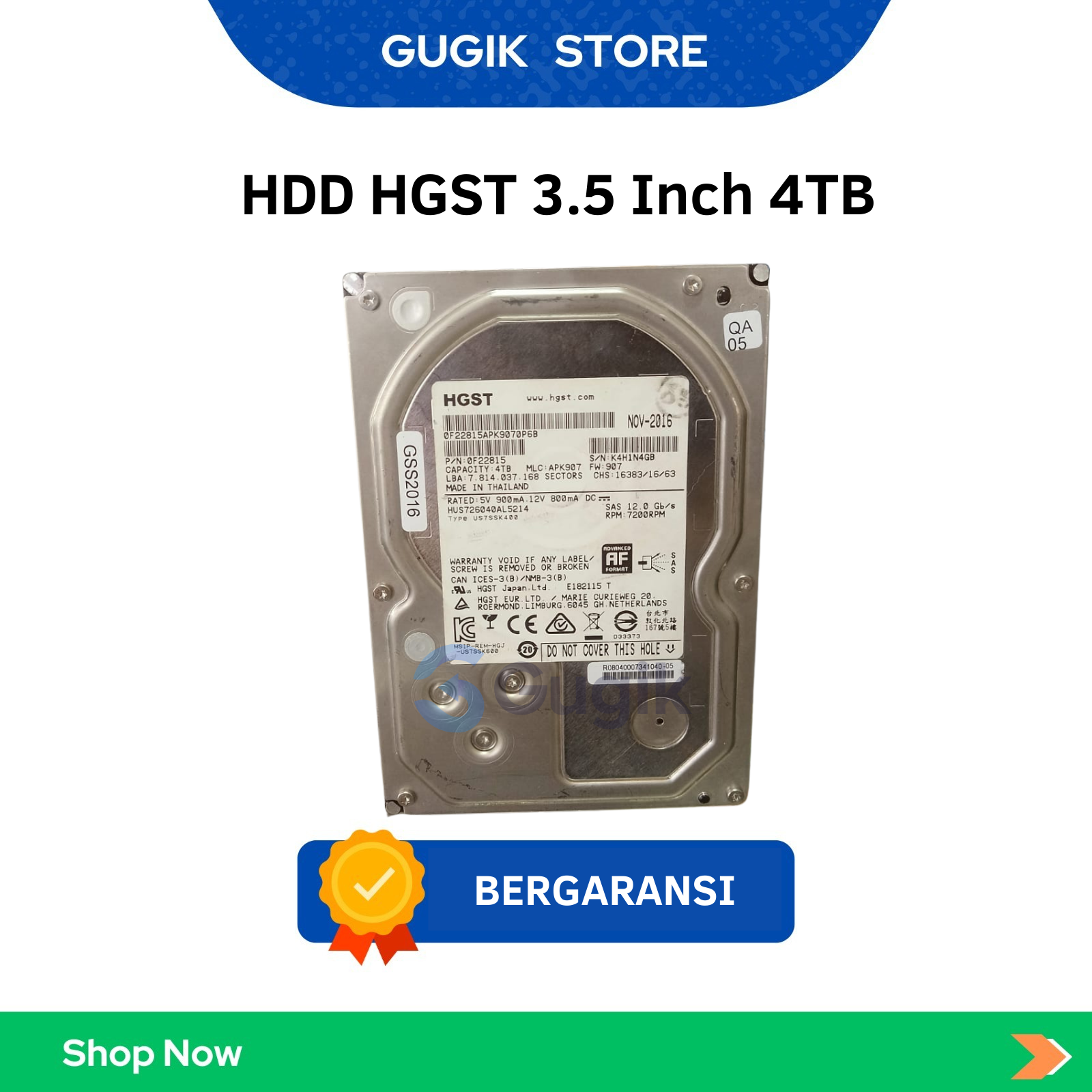 HDD HGST 3.5 Inch 4TB - Gugik